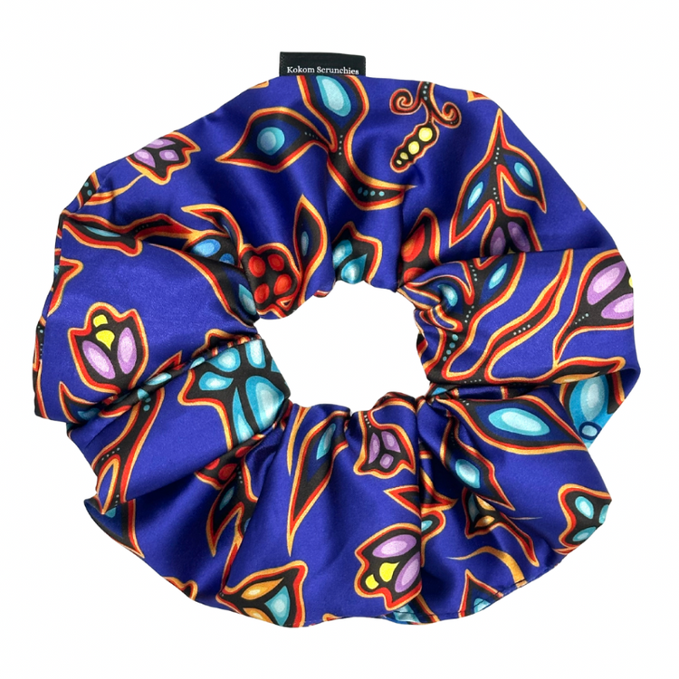 XL Scrunchie: purple satin POP UP – ᐋᓃᓐ aaniin