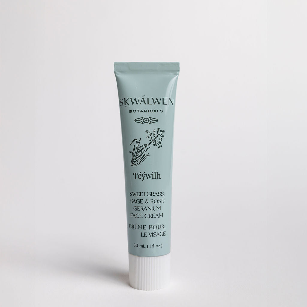 Téýwilh Sweetgrass, Sage & Rose Geranium Face Cream – ᐋᓃᓐ aaniin